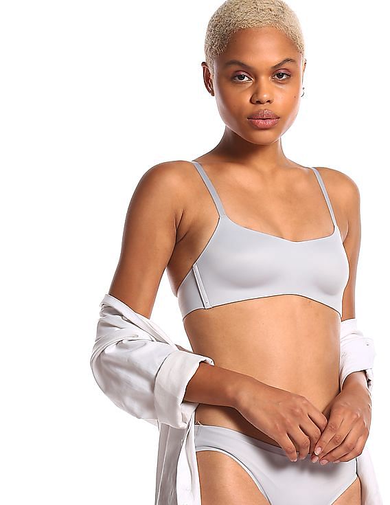 Buy Calvin Klein Underwear Women Grey Padded Solid T Shirt Bra NNNOW