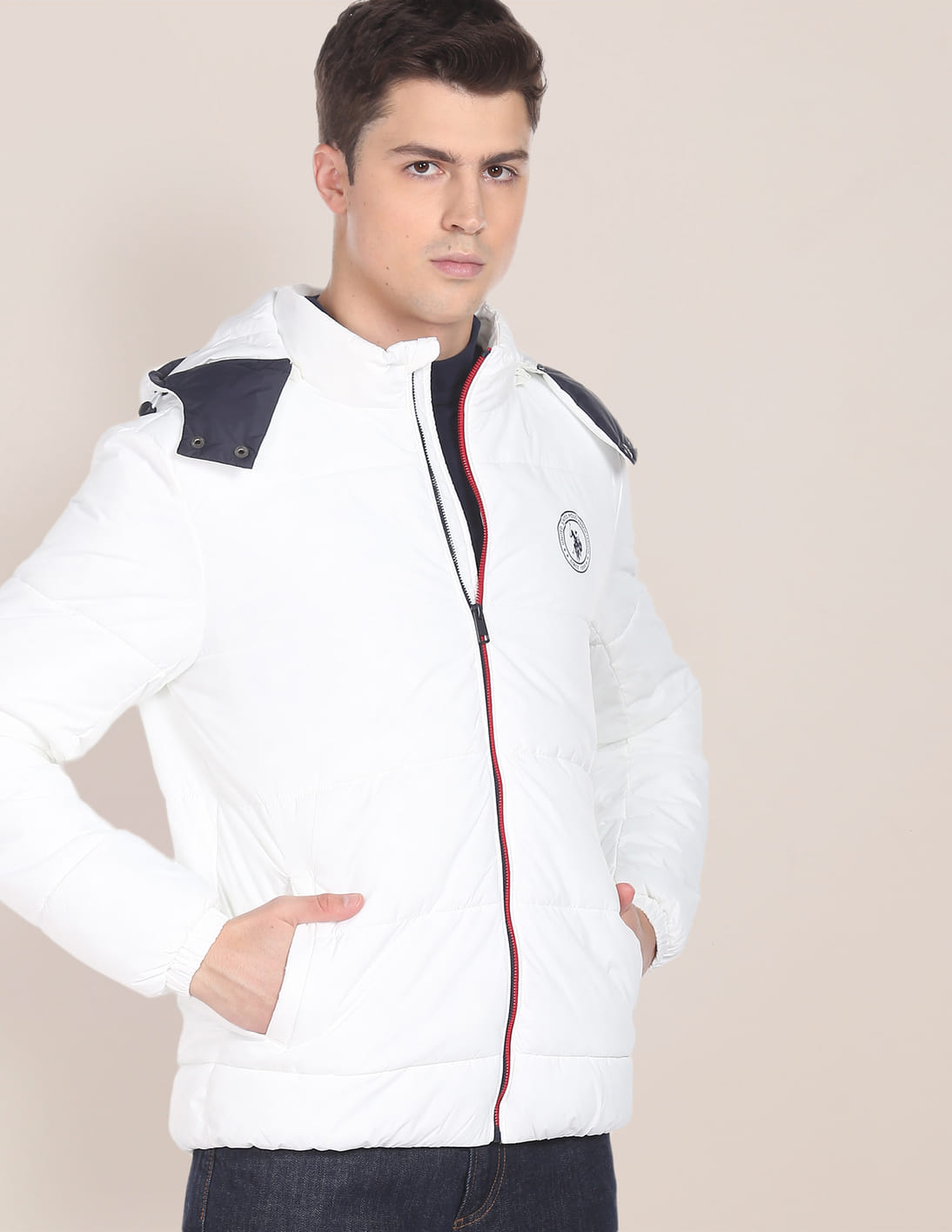 Buy U.S. Polo Assn. Solid Hooded Jacket - NNNOW.com