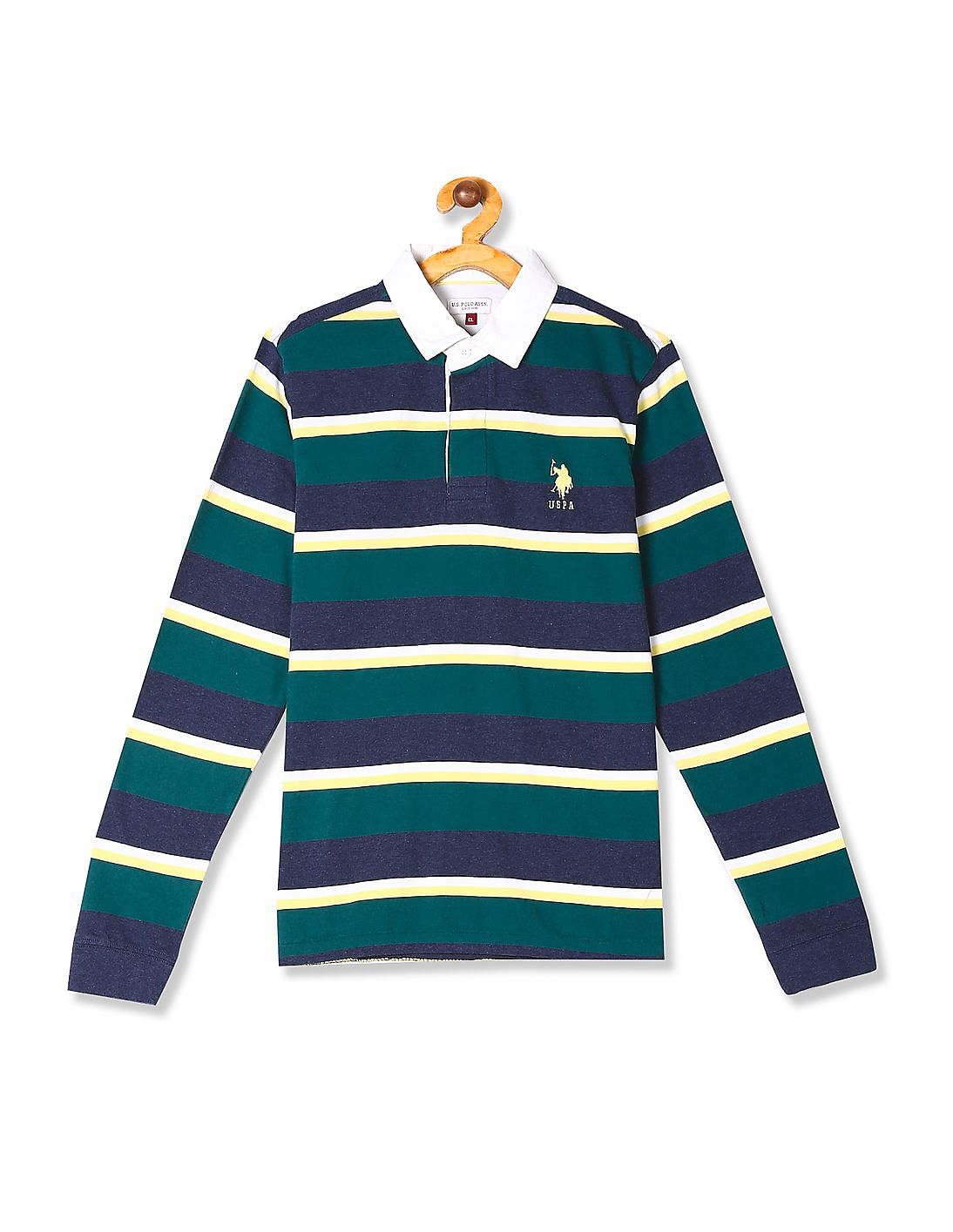 Buy Boys Green Boys Long Sleeve Striped Polo Shirt online at NNNOW.com Buy Boys Green Boys Long Sleeve Striped Polo Shirt online at NNNOW.com