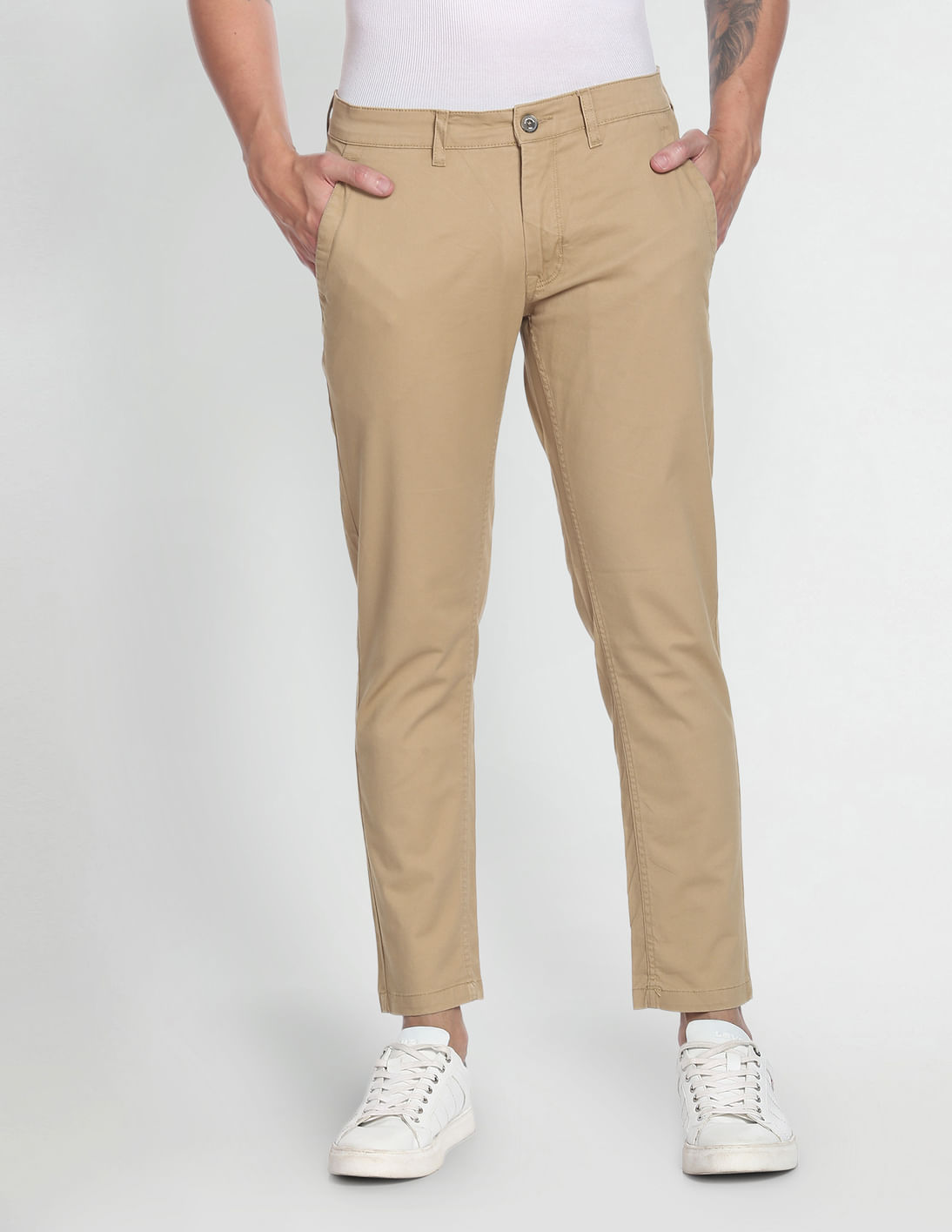 Buy Flying Machine Super Slim Fit Twill Chinos - NNNOW.com