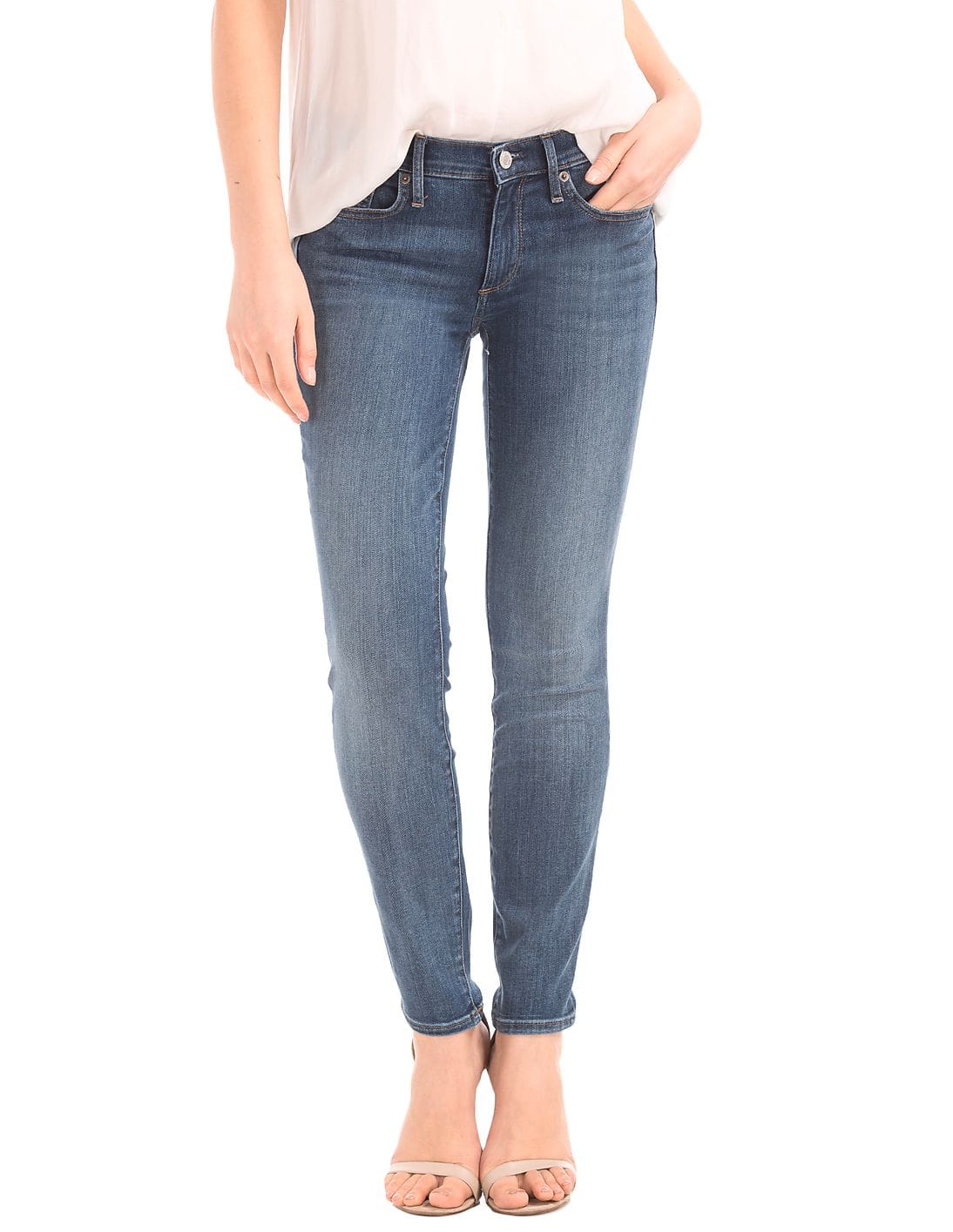 Buy GAP Women Blue Mid Rise True Skinny Jeans - NNNOW.com