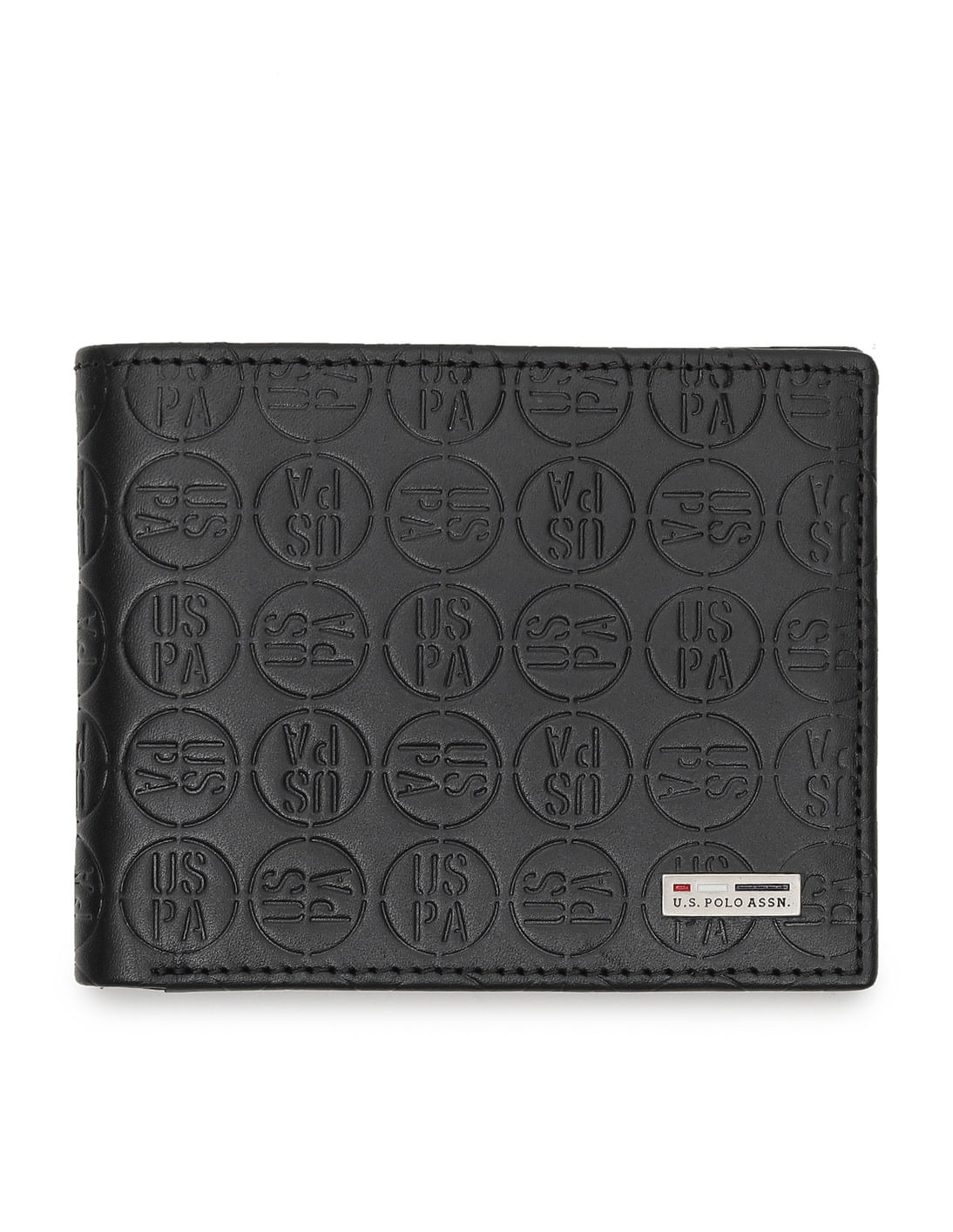 Buy U.S. Polo Assn. Men Black Bi-Fold Debossed Wallet - NNNOW.com